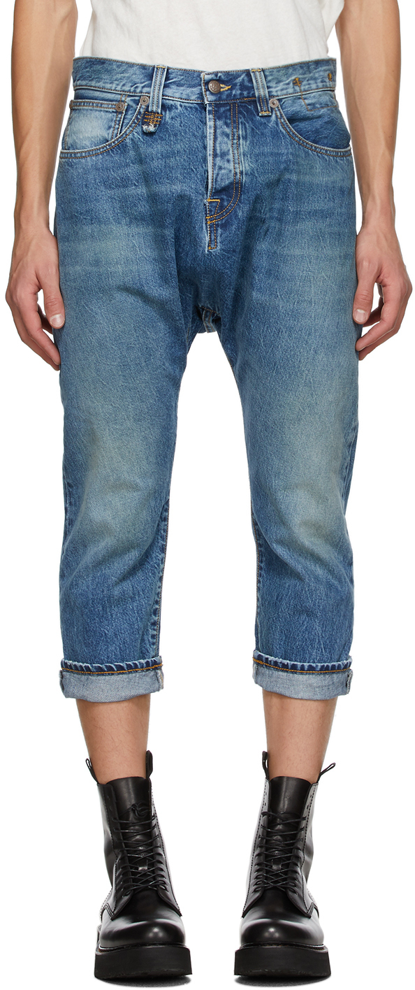 R13: Blue Jonah Drop Jeans | SSENSE UK
