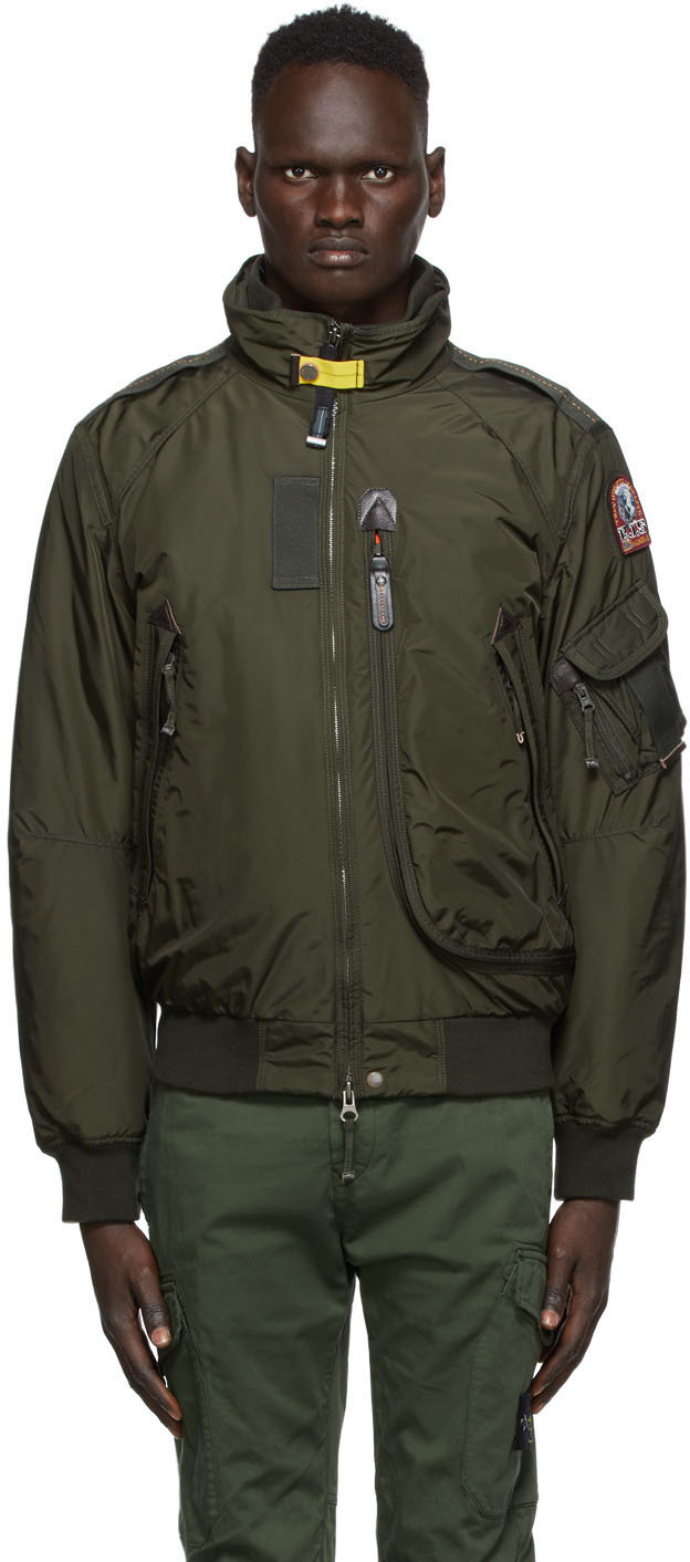 Parajumpers: Green Down Masterpiece Fire Bomber Jacket | SSENSE UK