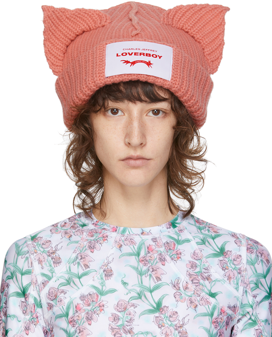 Charles Jeffrey Loverboy: Pink Chunky Beanie | SSENSE