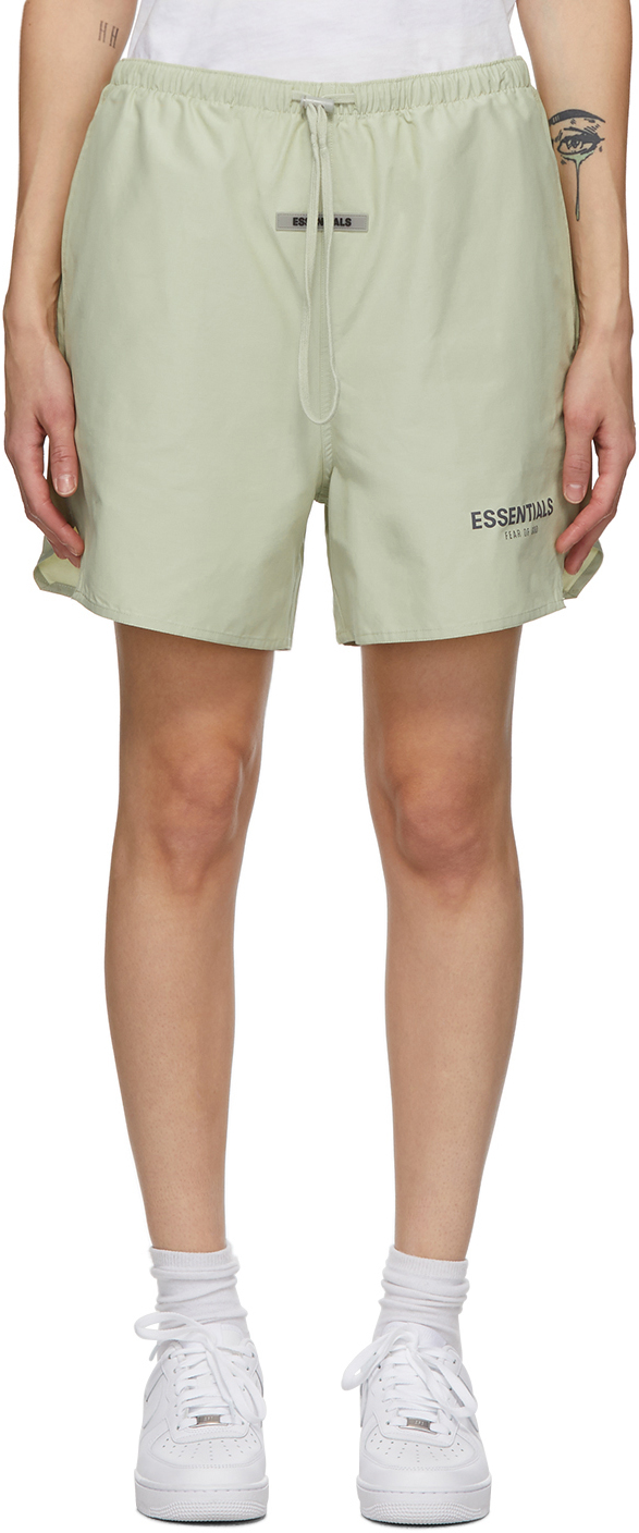 Essentials: Green Volley Shorts | SSENSE