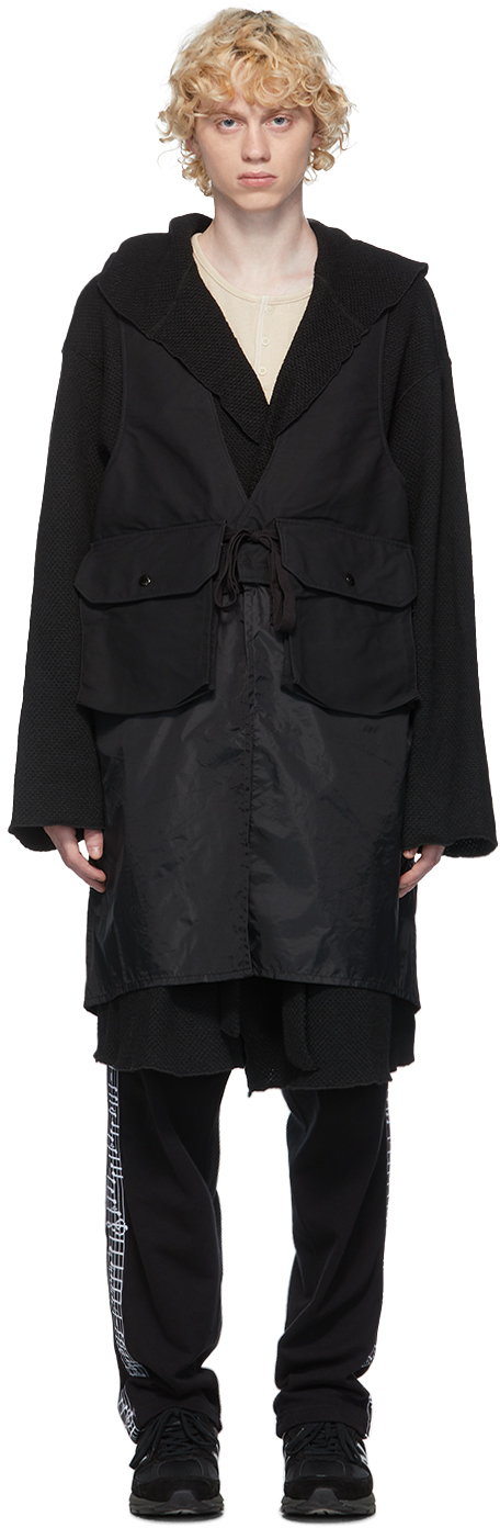 Engineered Garments: Black Long Fowl Vest | SSENSE