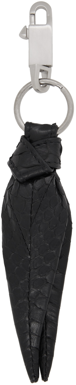 Rick Owens: Black Snake Spike Keychain | SSENSE