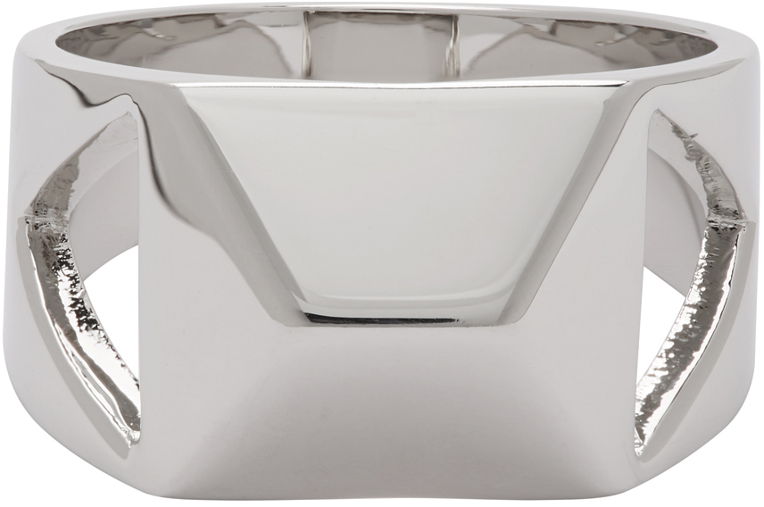 Paul Smith: Silver Signet Ring | SSENSE