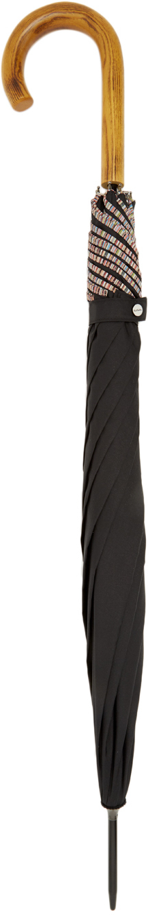 Paul Smith: Black Multi Stripe Walker Umbrella | SSENSE