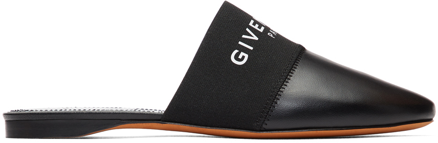 Givenchy: Black Bedford Mules | SSENSE Canada