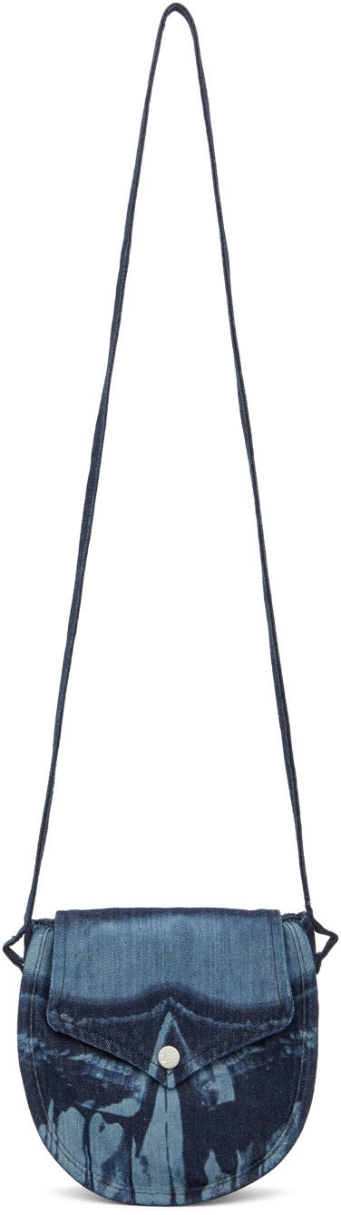 Stefan Cooke: Indigo Lee Edition Denim Messenger Bag | SSENSE