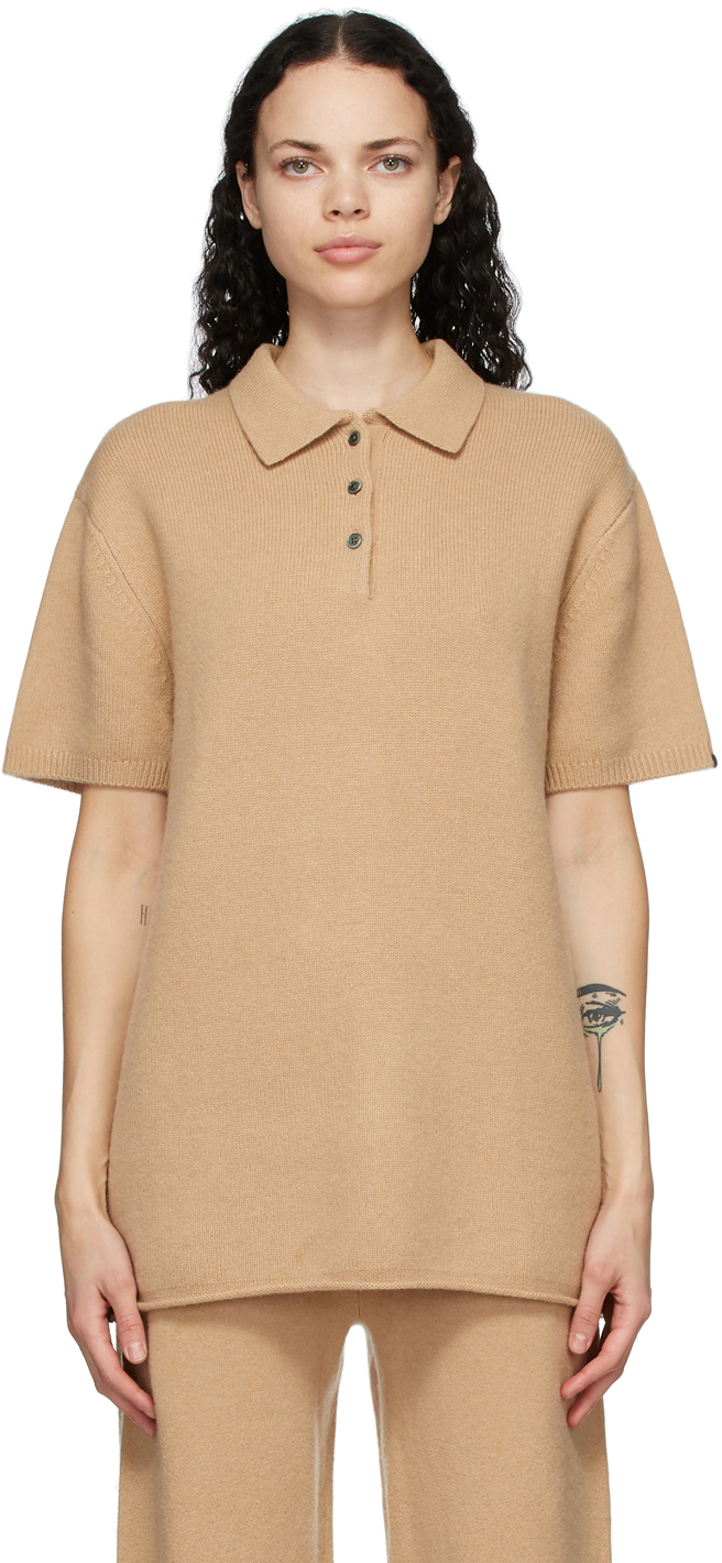 extreme cashmere: Tan N°153 Bizar Polo | SSENSE