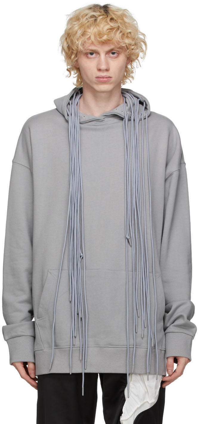 Grey 3.1 Left Hoodie by Post Archive Faction (PAF) on Sale