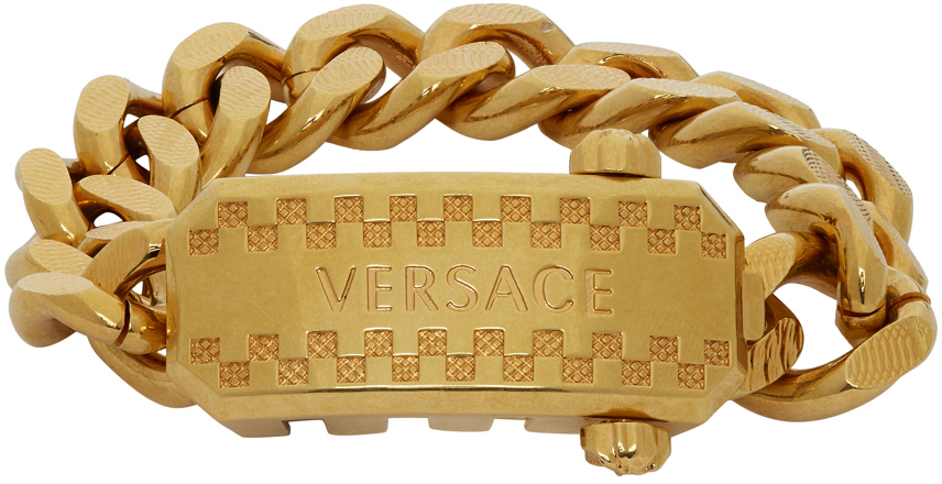 Versace: Gold Cuban Link Bracelet | SSENSE UK