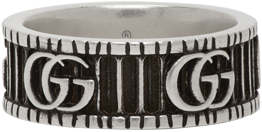 Gucci: Silver Double G Ring | SSENSE