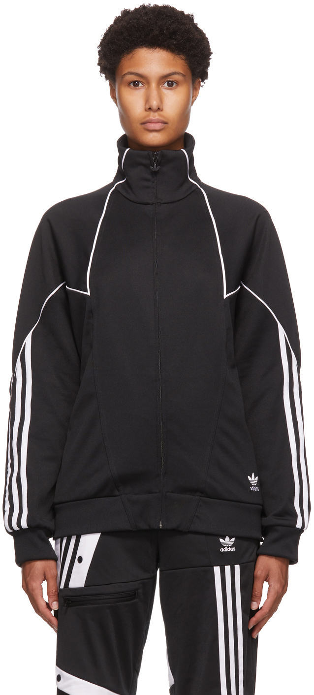 Adidas Originals Black Trefoil Abstract Track Jacket Ssense