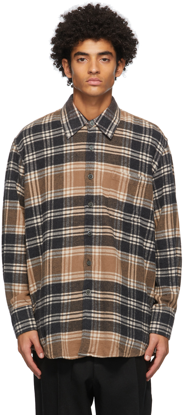 Our Legacy: 棕色 & 黑色 Above 格纹衬衫 | SSENSE
