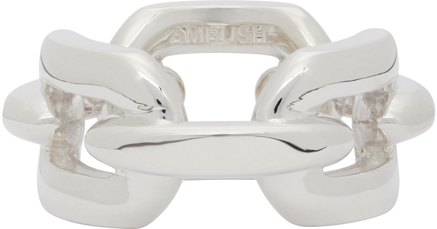 AMBUSH: Silver Chain Ring | SSENSE