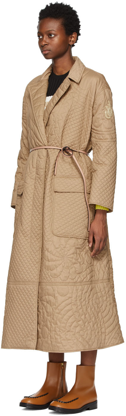 MONCLER 1 몽클레어 앤더슨 카키 퀼티드 Penbryn 코트 - 페칭