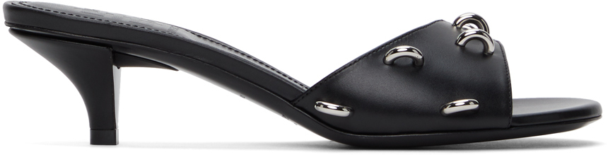 Givenchy: Black Metallic Mules | SSENSE UK