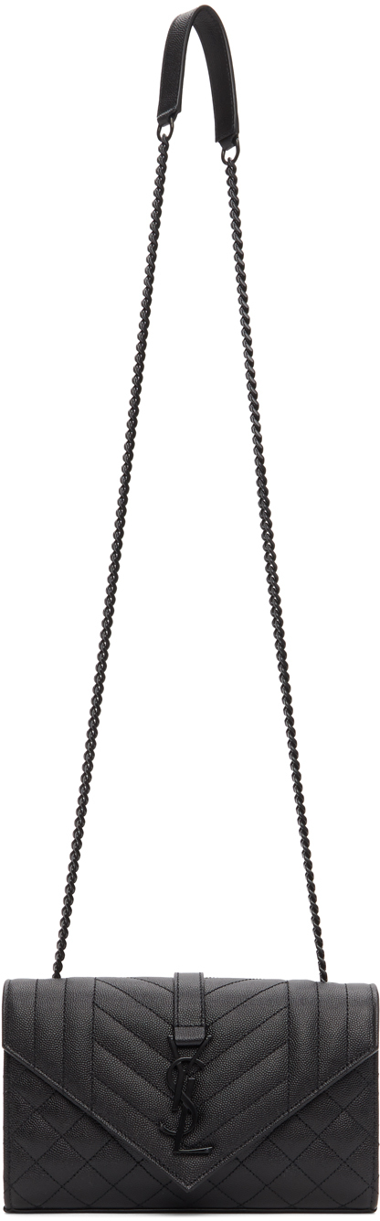 Saint Laurent: Black Small Envelope Bag | SSENSE