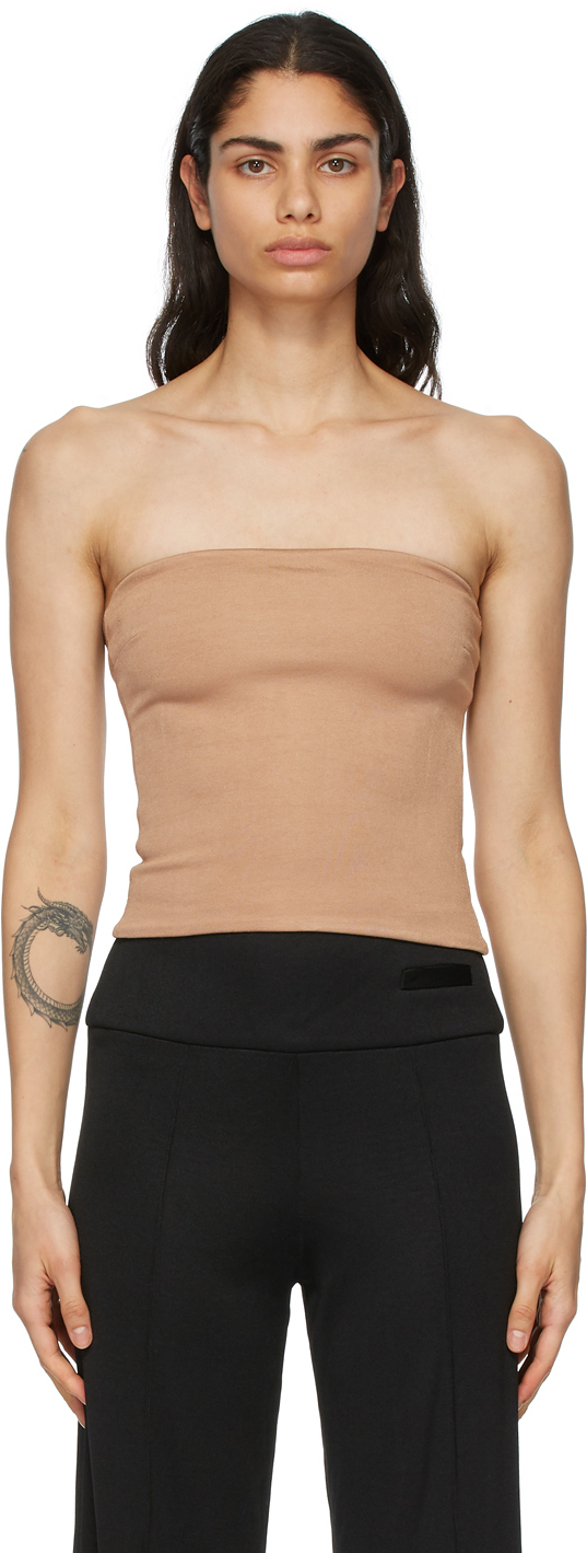 Esse Studios: SSENSE Canada Exclusive Beige Strapless Top | SSENSE
