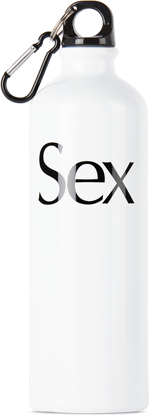 White 'Sex' Water Bottle, 750 mL by More Joy | SSENSE Canada