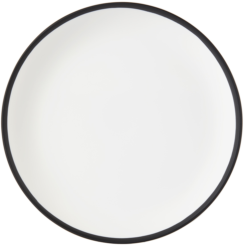 White & Black Salad Plate by Tina Frey Designs | SSENSE UK