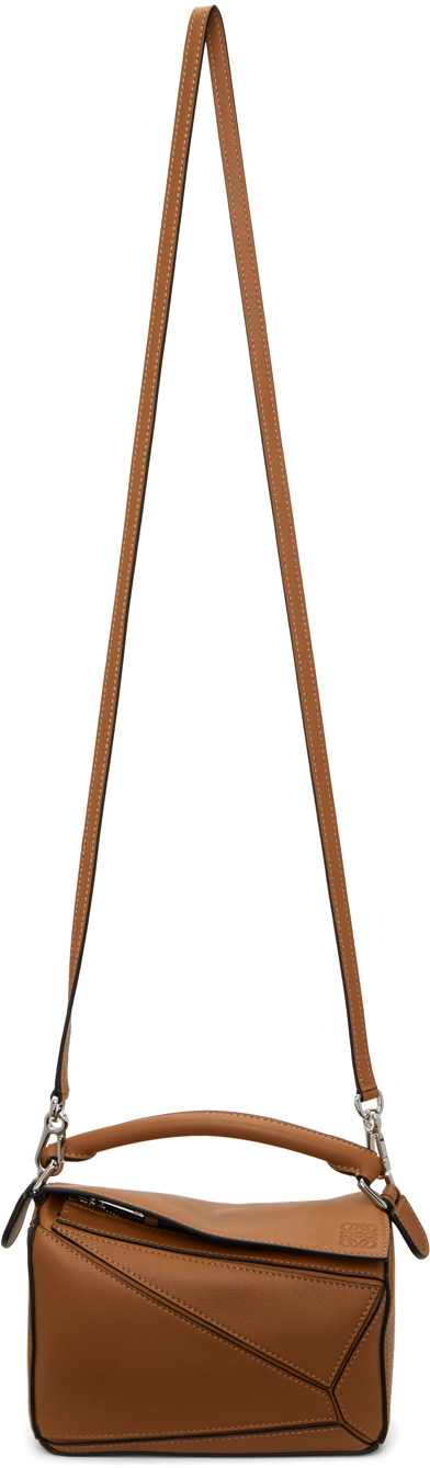Loewe: Tan Mini Puzzle Bag | SSENSE Canada
