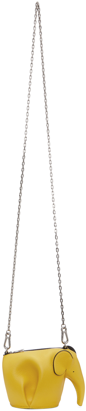 Loewe Yellow Mini Elephant Messenger Bag