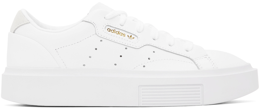 adidas Originals: White Sleek Super Sneakers | SSENSE Canada