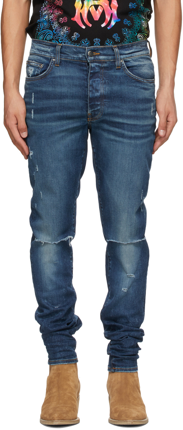 AMIRI Blue Slash Jeans