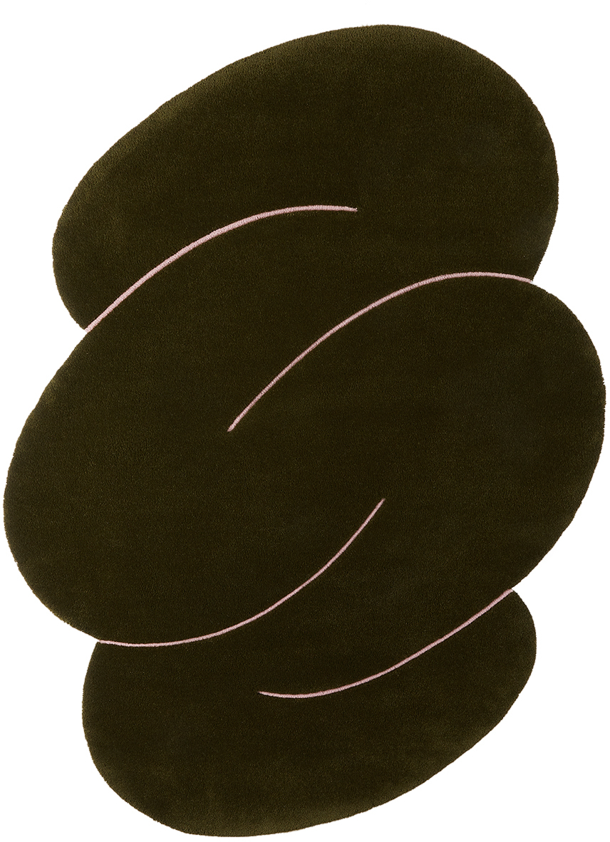 Green Squiggle Rug by Okej | SSENSE