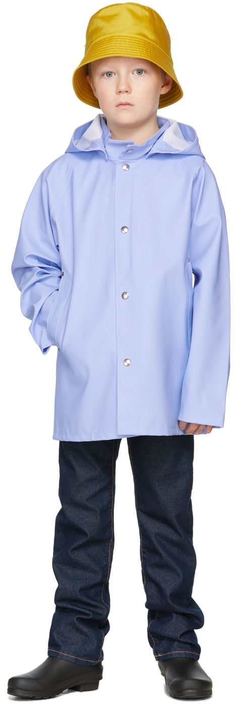 Stutterheim Kids Blue Mini Raincoat In Light Blue | ModeSens