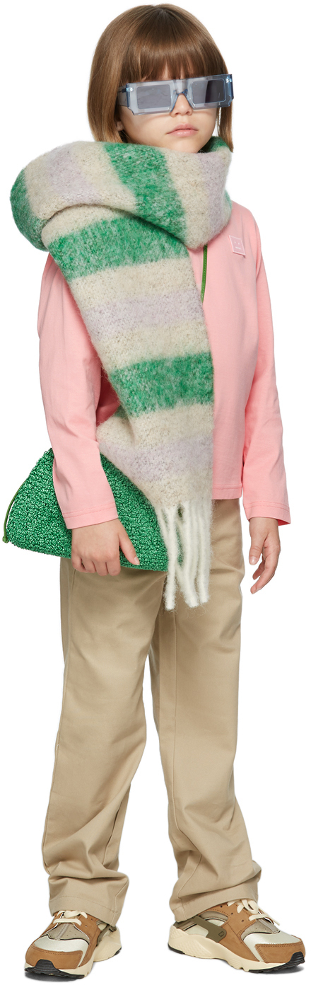 Kids Pink Patch Long Sleeve T-Shirt by Acne Studios | SSENSE