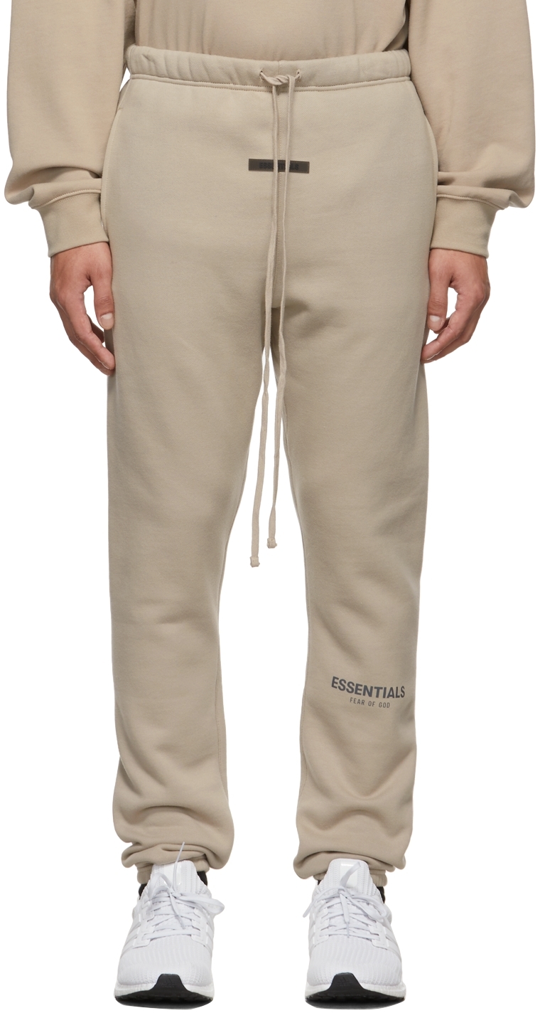 Essentials: Tan Track Lounge Pants | SSENSE UK