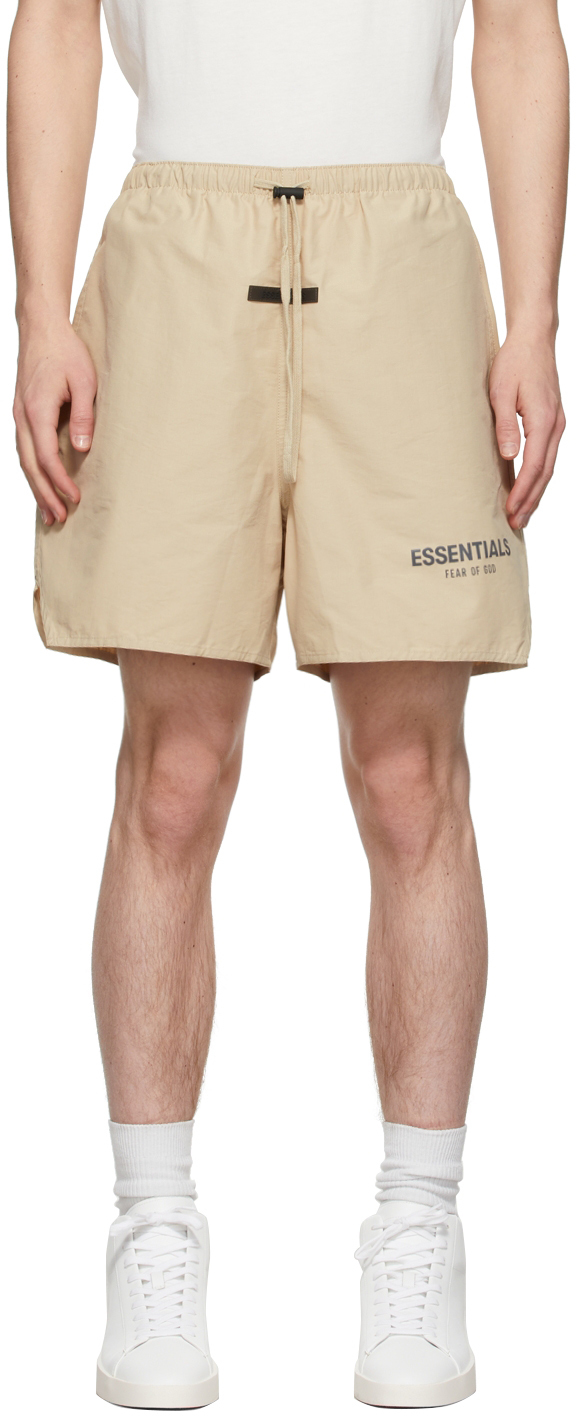 Essentials Beige Volley Shorts