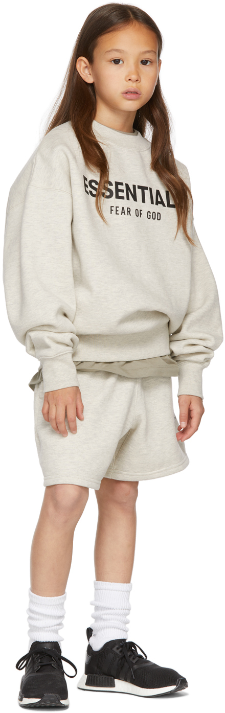 Essentials Kids Grey Fleece Pullover Sweatshirt