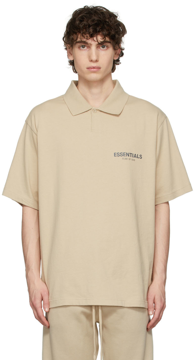 Essentials Beige Jersey Polo Essentials Beige Jersey Polo
