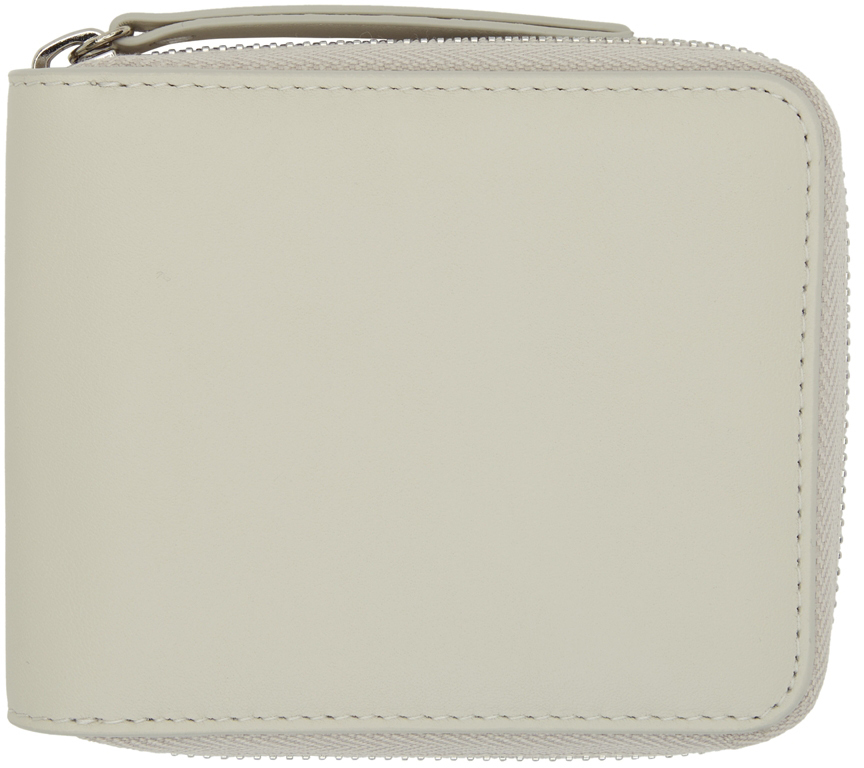 Off-White Zip-Around Wallet by Maison Margiela on Sale