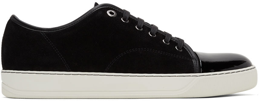 Black Suede & Patent Leather DBB1 Sneakers by Lanvin on Sale