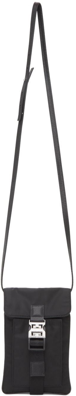 Givenchy: Black 4G Light Strapped Pouch | SSENSE
