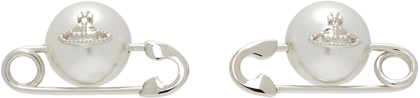 Silver Jordan Earrings by Vivienne Westwood on Sale