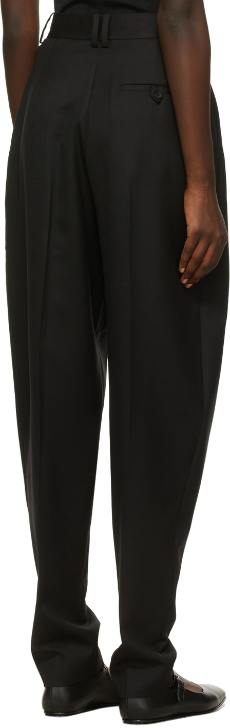 The Row Black Virgin Wool Malu Trousers | Smart Closet