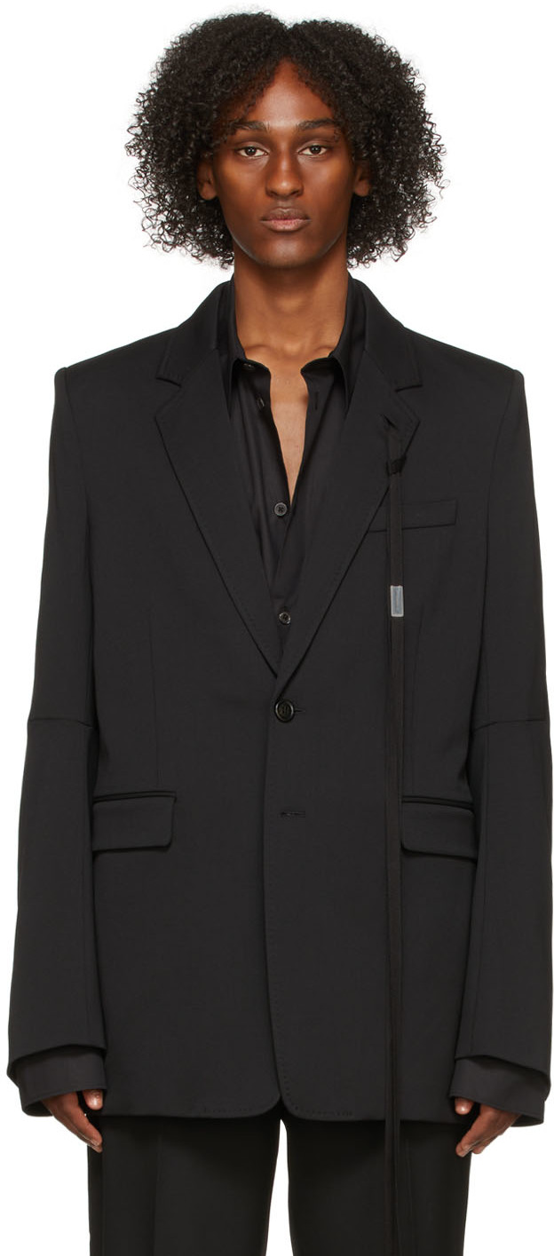 Ann Demeulemeester シングルブレスト ブレーザージャケット - nimfomane.com