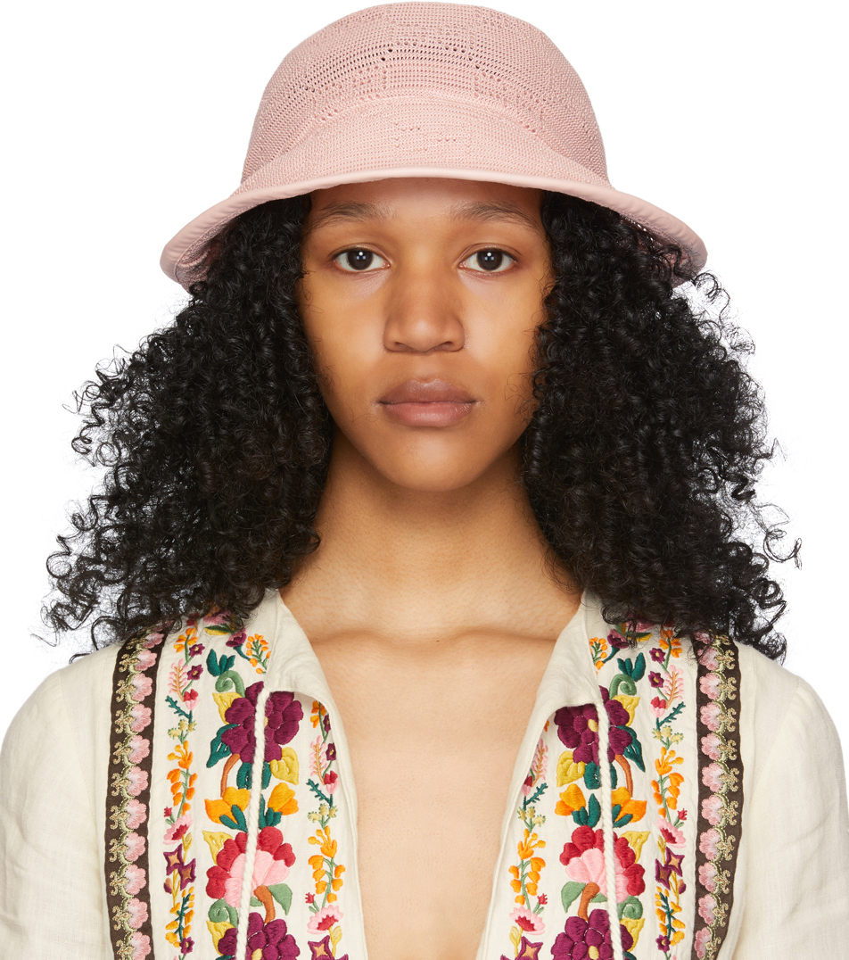 Gucci: Pink Crochet GG Hat | SSENSE UK