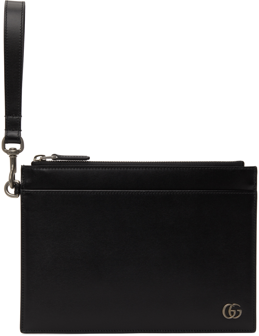 Gucci: Black Double G Pouch | SSENSE