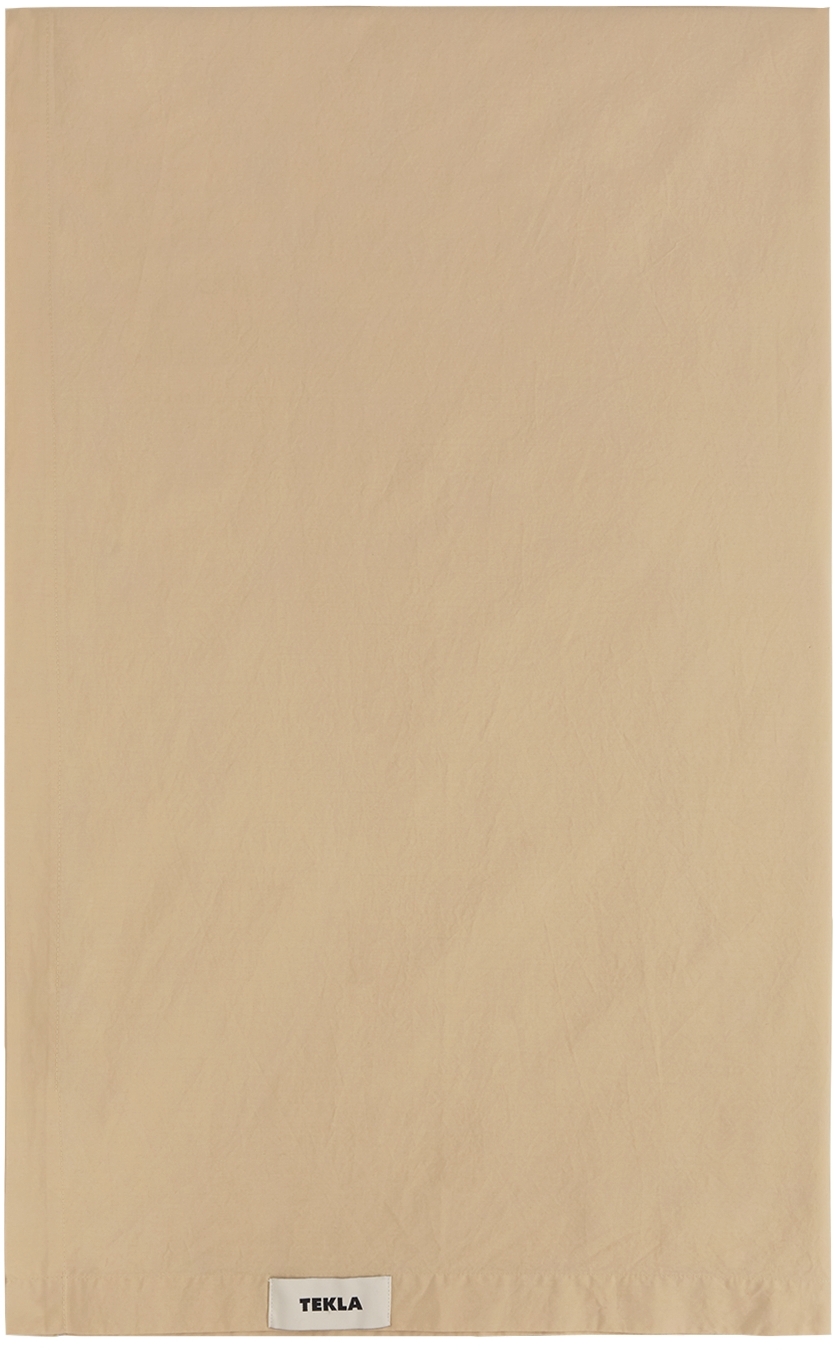 Beige Percale Flat Sheet by Tekla on Sale