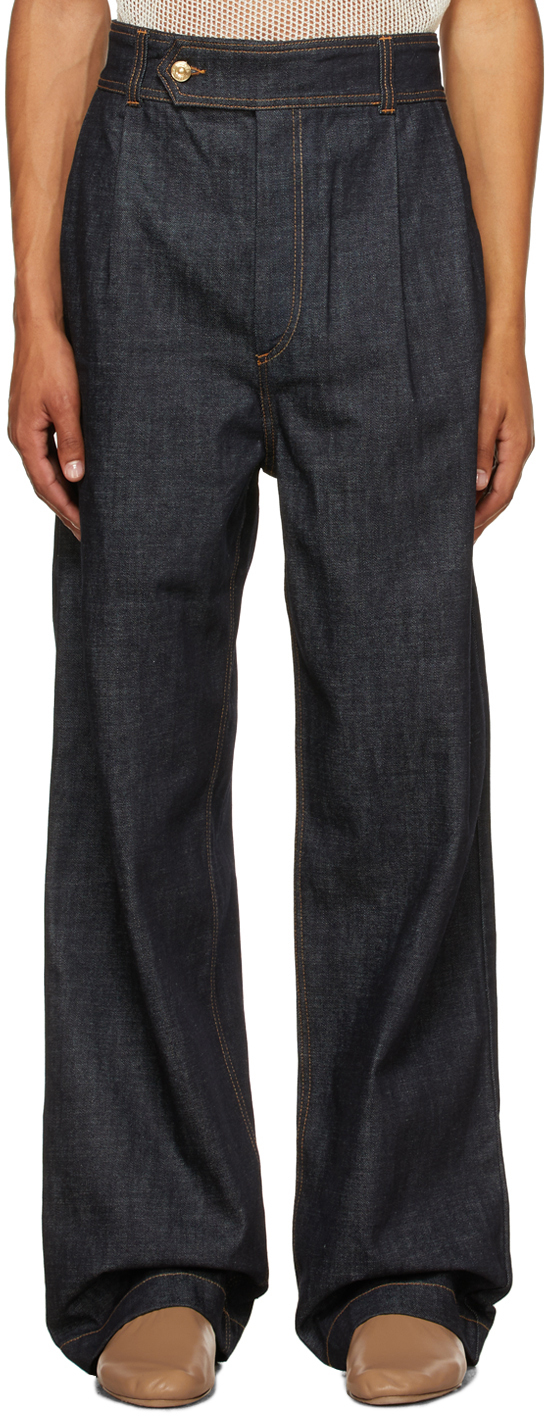 Wales Bonner: Indigo Kawku Workwear Jeans | SSENSE Canada