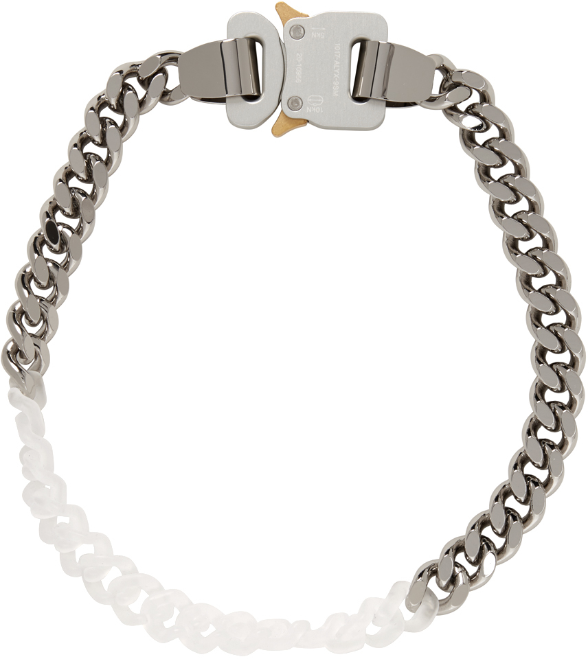 1017 ALYX 9SM: Silver & Transparent Chain Necklace | SSENSE UK