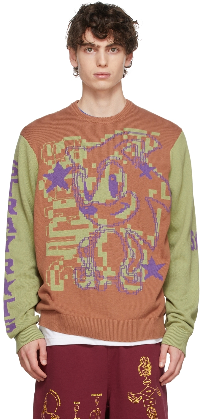 Orange Sega Edition Sonic Sweater by Stray Rats on Sale