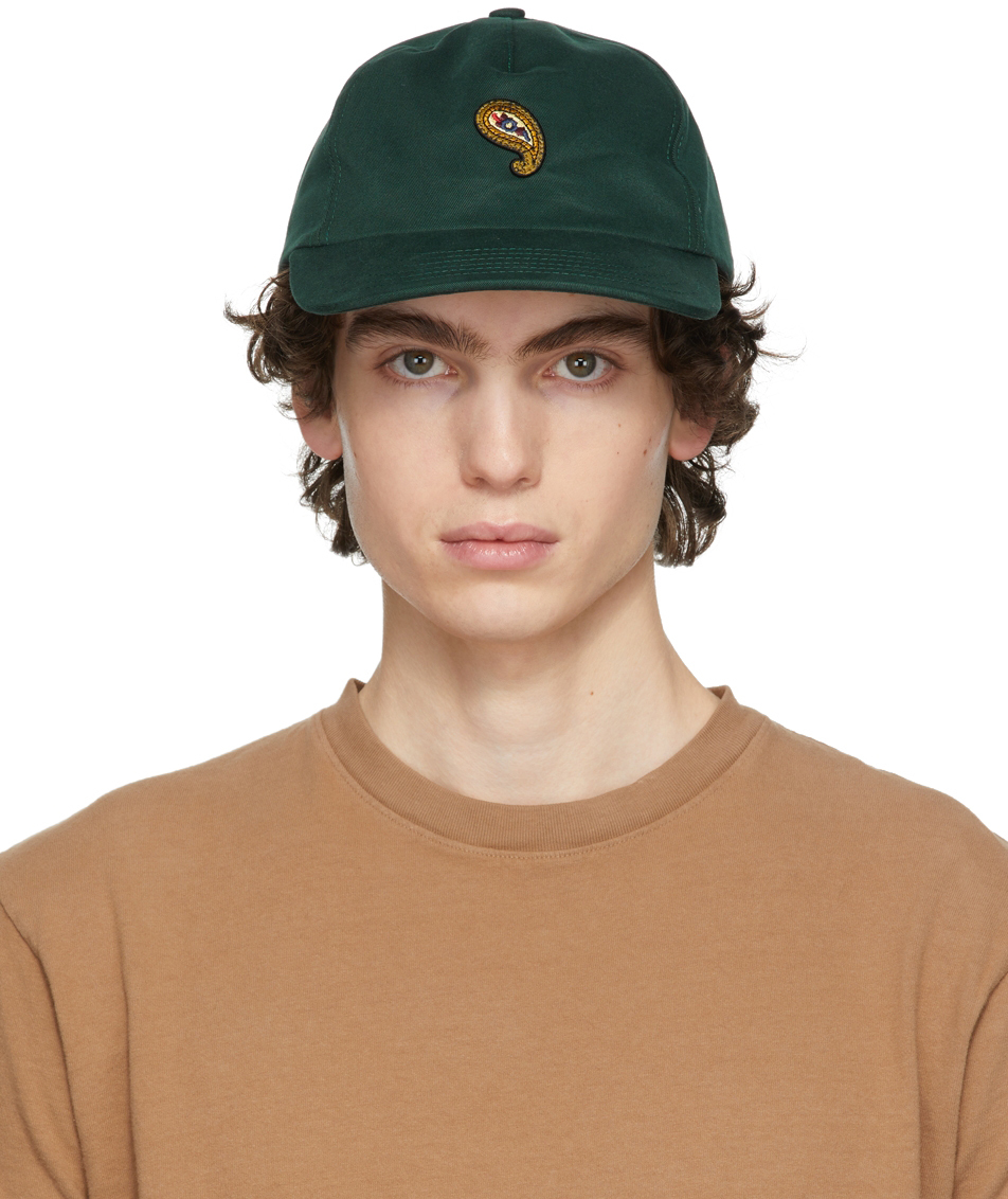 Noah: Green Script Logo Five-Panel Cap | SSENSE