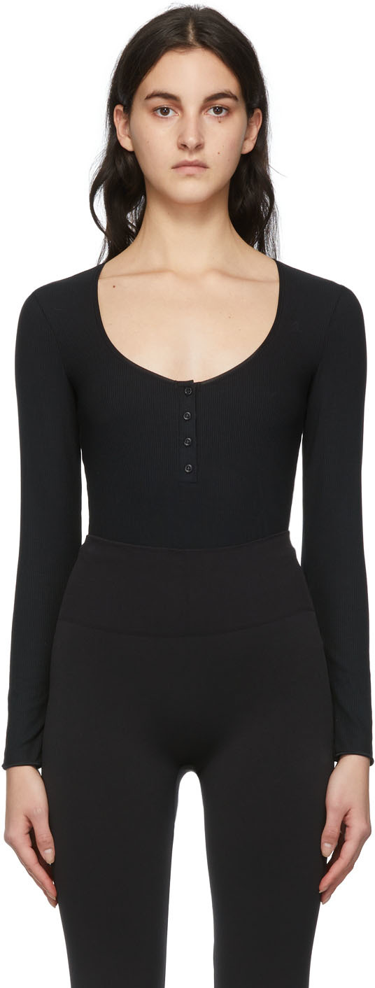 Wolford White Henley String Bodysuit In 1300 White | ModeSens