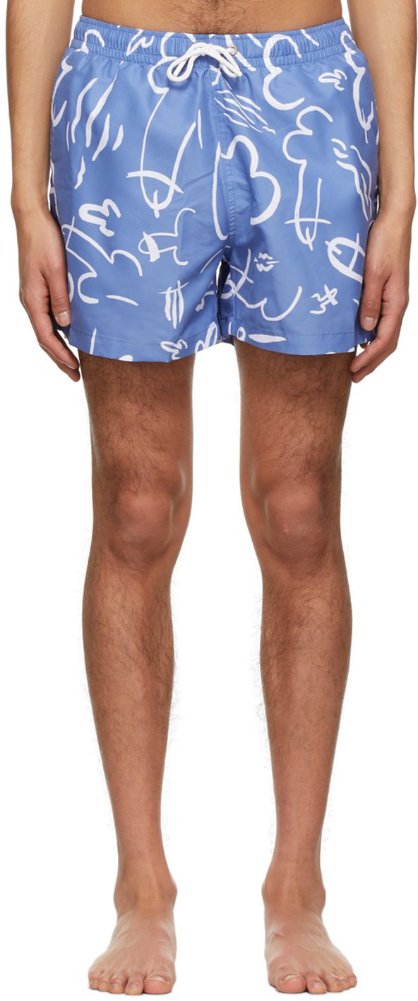 Carne Bollente: SSENSE Exclusive Blue Swim Shorts | SSENSE