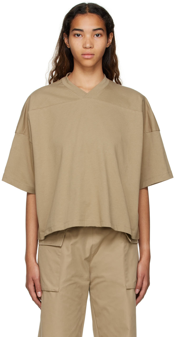 Essentials Tan Cotton T-Shirt